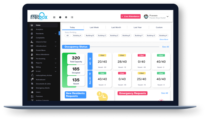 Best Hostel Management Solution App in India | FretBox